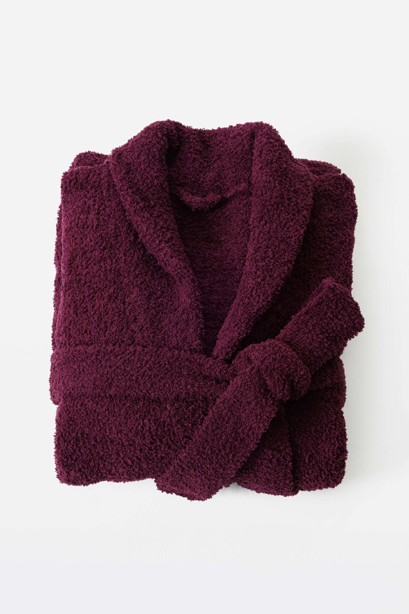 Burgundy Ultra Soft Classic Luxury Plush Bathrobe | TOUCH OF GOD